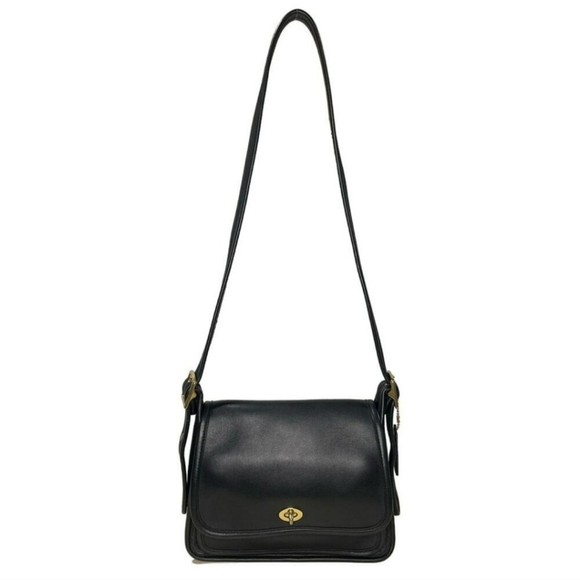 Coach | Bags | Vintage Coach Rambler Legacy 96 Black Leather Crossbody ...